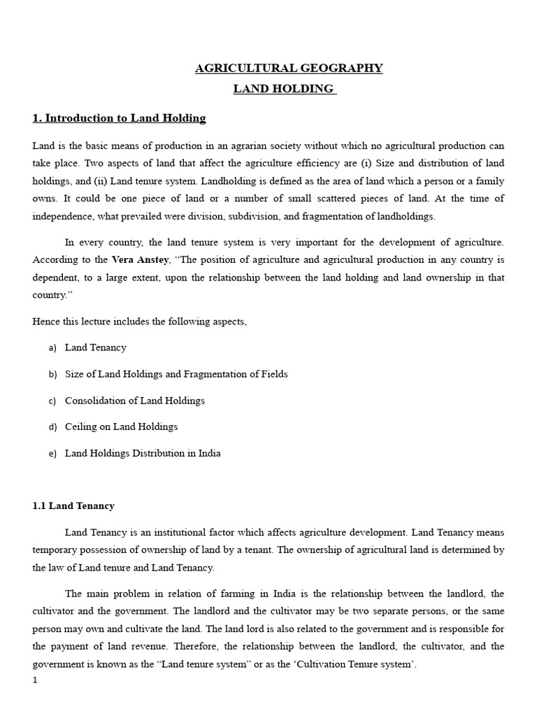 SCRIPT - 16 Land Holdings200228060602020101 | PDF | Leasehold Estate ...
