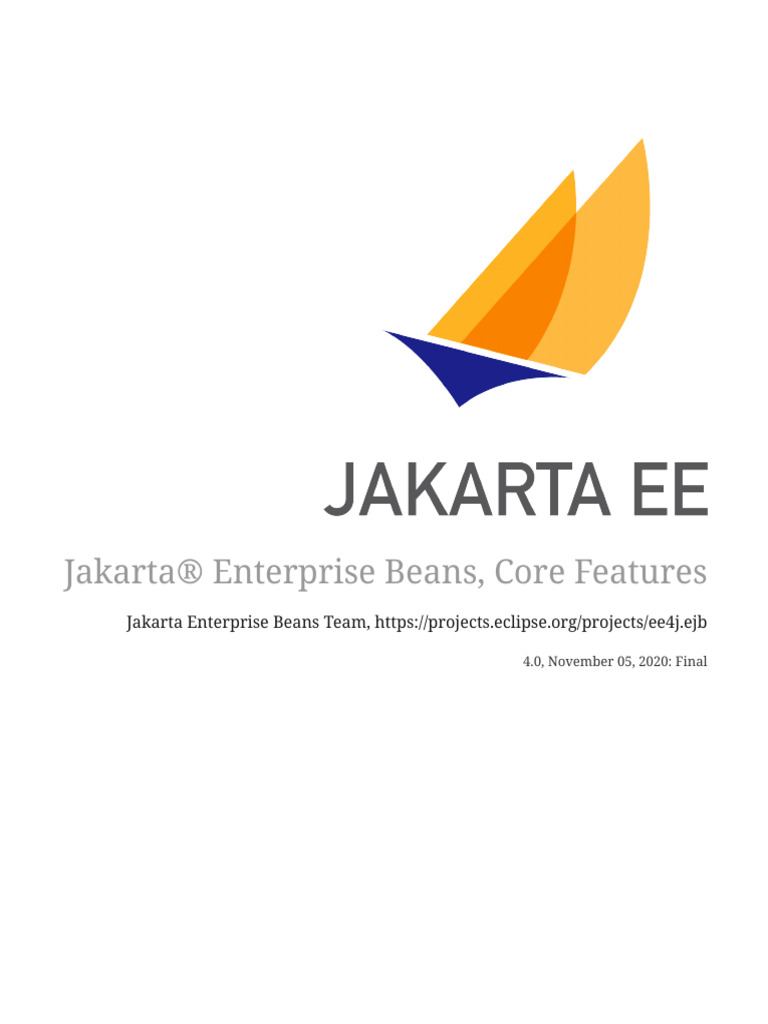 Jakarta Enterprise Beans Spec Core 4.0 | PDF