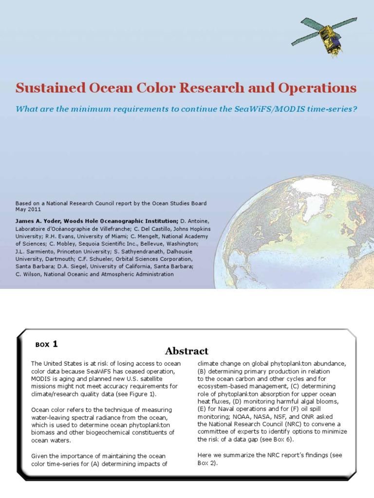 Ocean Color Poster | PDF | Oceanography | Earth Sciences