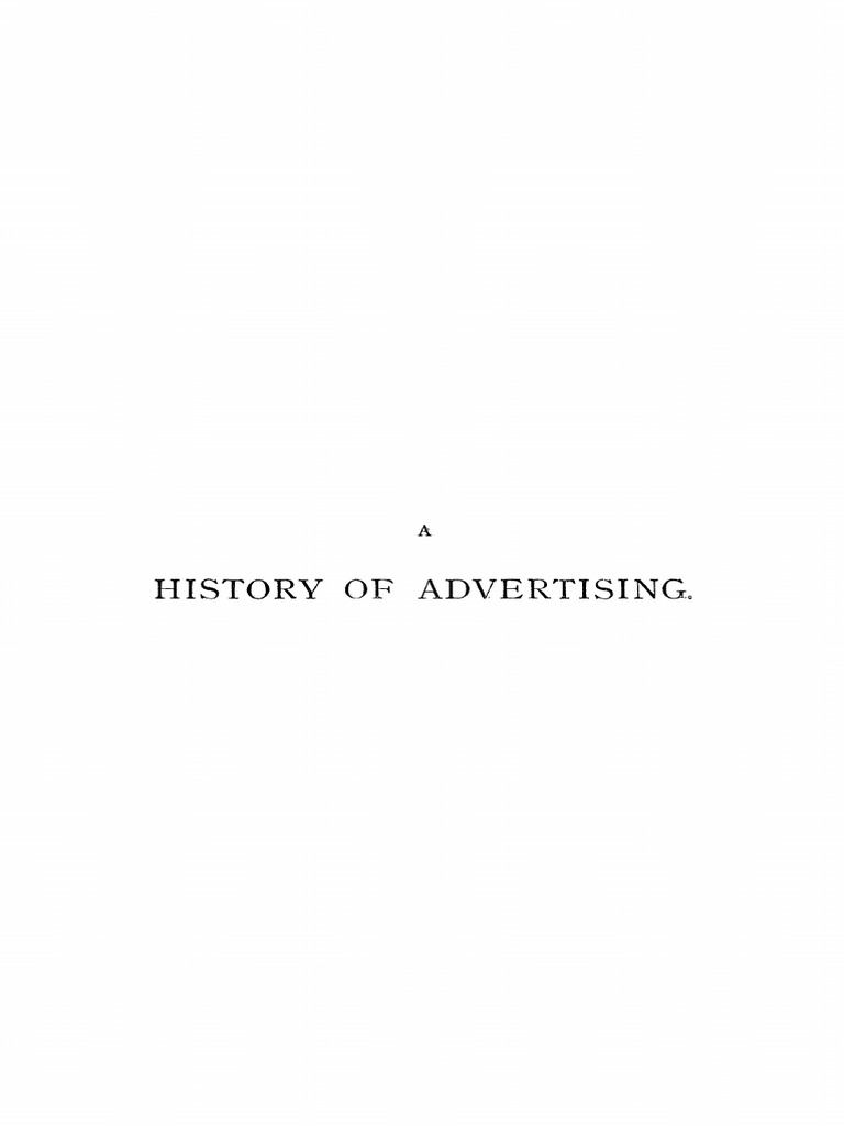 History of Advertising Overview | PDF | Philosophy | History