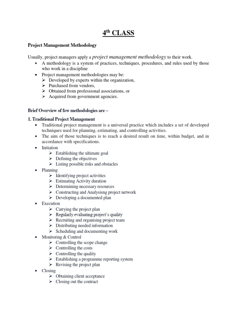 4th Class Note | PDF