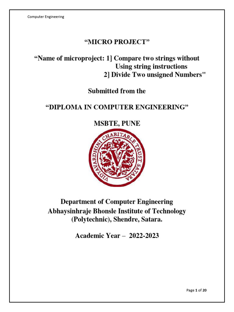Microproject Mic Pdf Programming Computer Program 