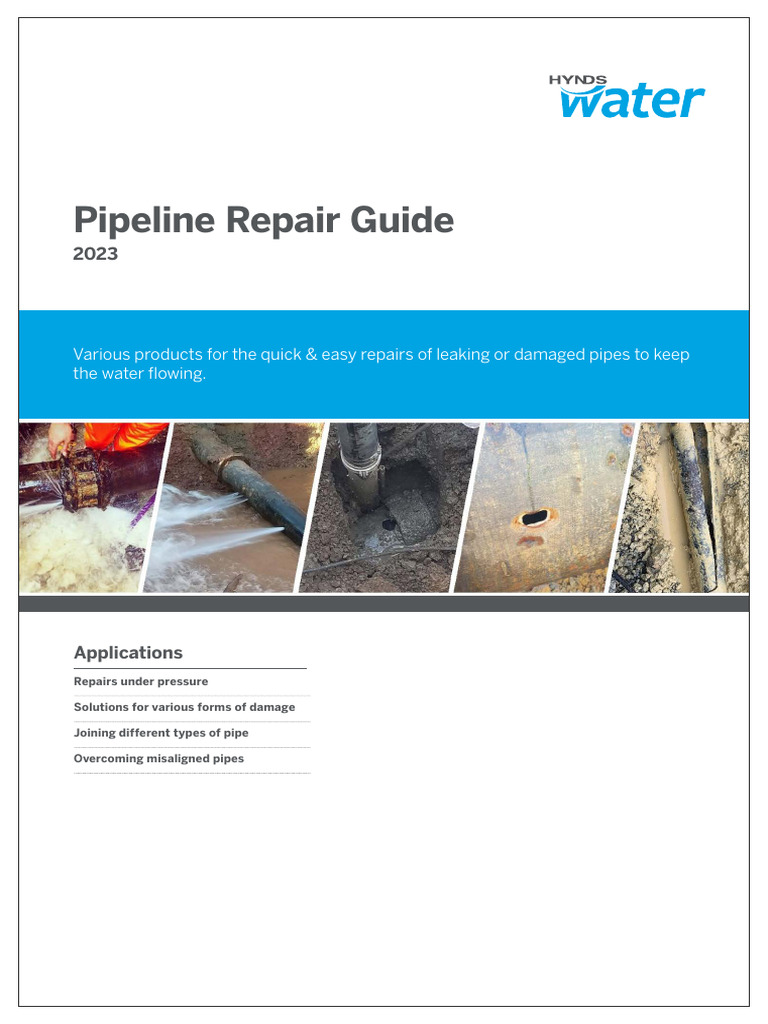 Pipeline Repair Solutions 2023 | PDF | Pipe (Fluid Conveyance) | Machines