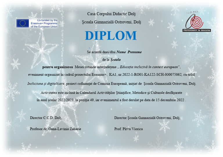 Model Diploma Organizatori | PDF