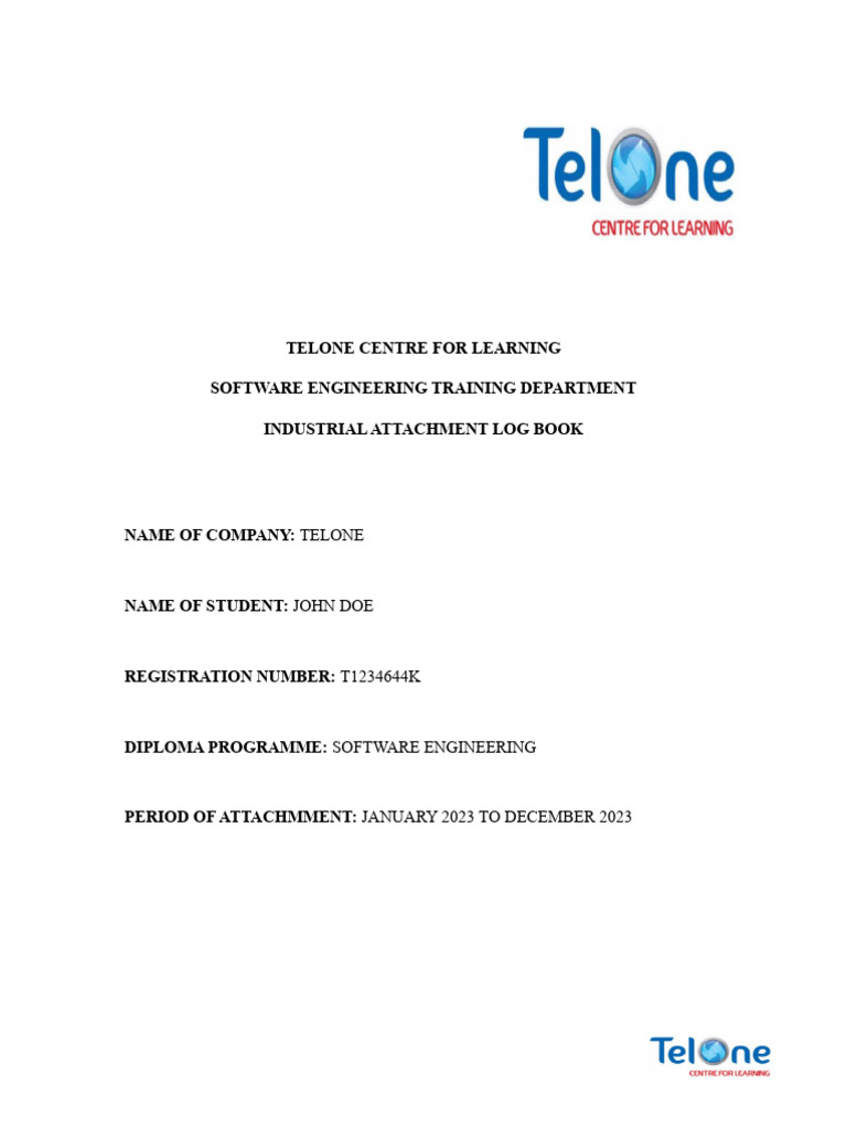 Telone Centre For Learning Se Log Book | PDF | Reliability Engineering ...