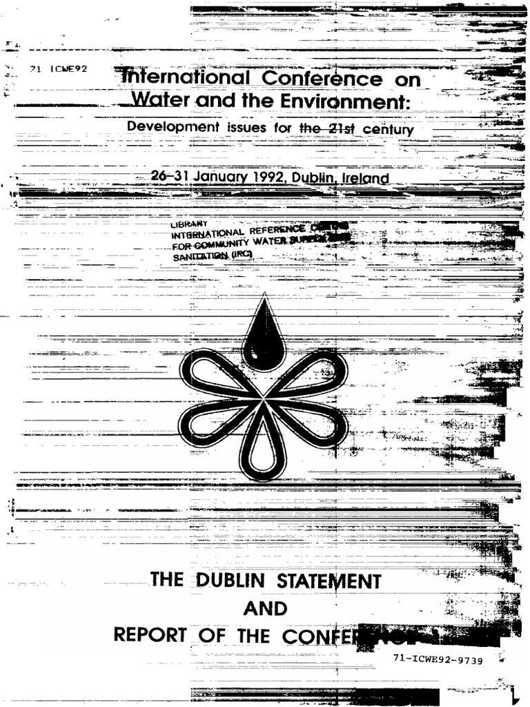 Dublin Conference on Water Issues | PDF | Sustainability | Water Resources