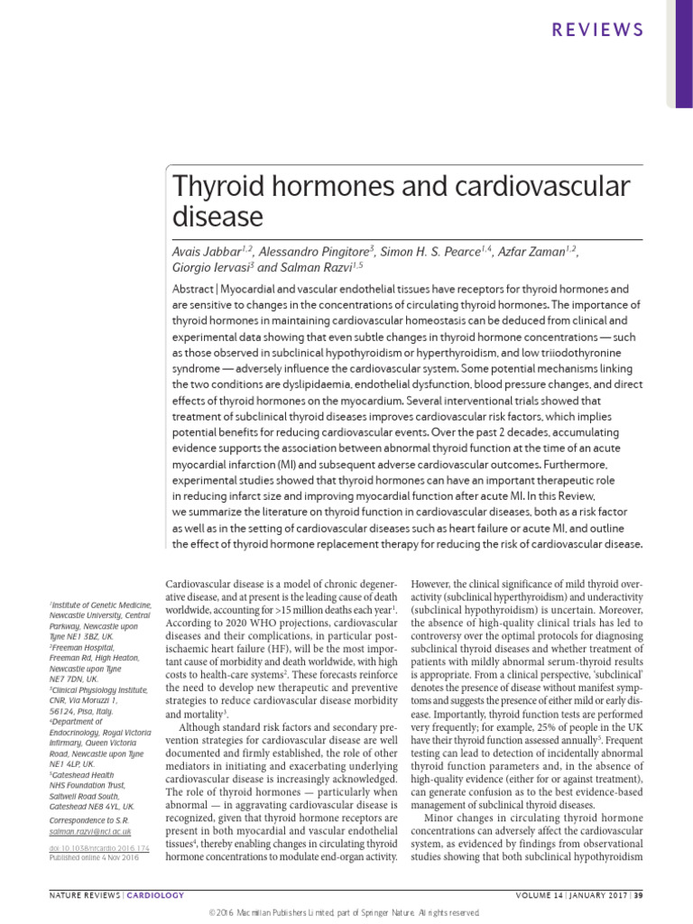 Hormonas_tiroideas_y_enfermedades_cardiovasculares_Nature,_2016 | PDF | Hypothyroidism ...