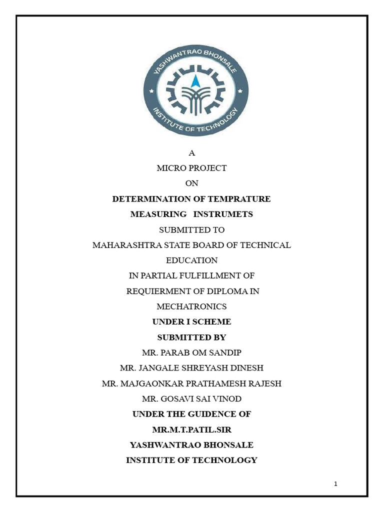 Ime Microproject Sem 3rd | PDF