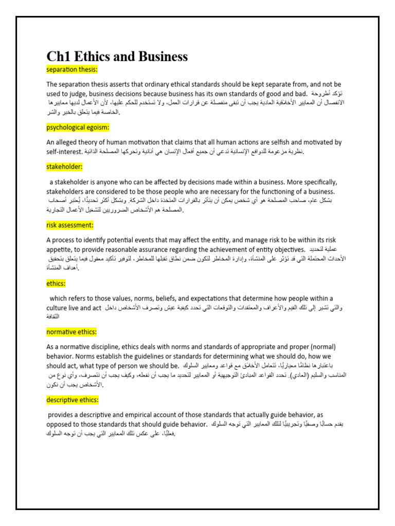 Business ethics Final | PDF