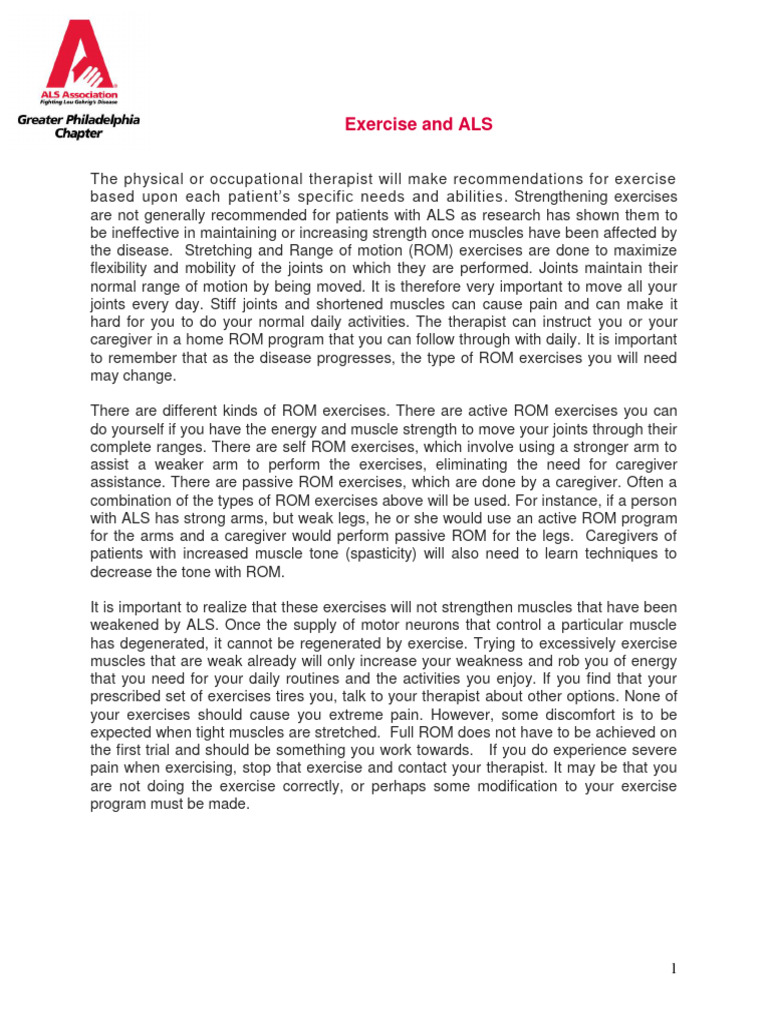 Passive Range of Motion Exercises | PDF