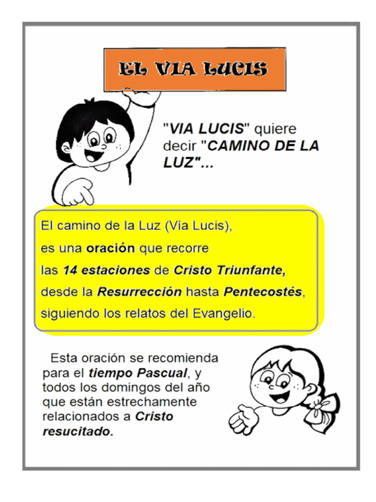 14 Estaciones del Vía Lucis para Niños | PDF | Religión y espiritualidad