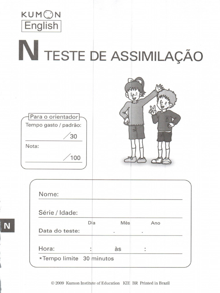 Teste Assimilacao Ingles N 2009 | PDF Teste Assimilacao Ingles N 2009 | PDF