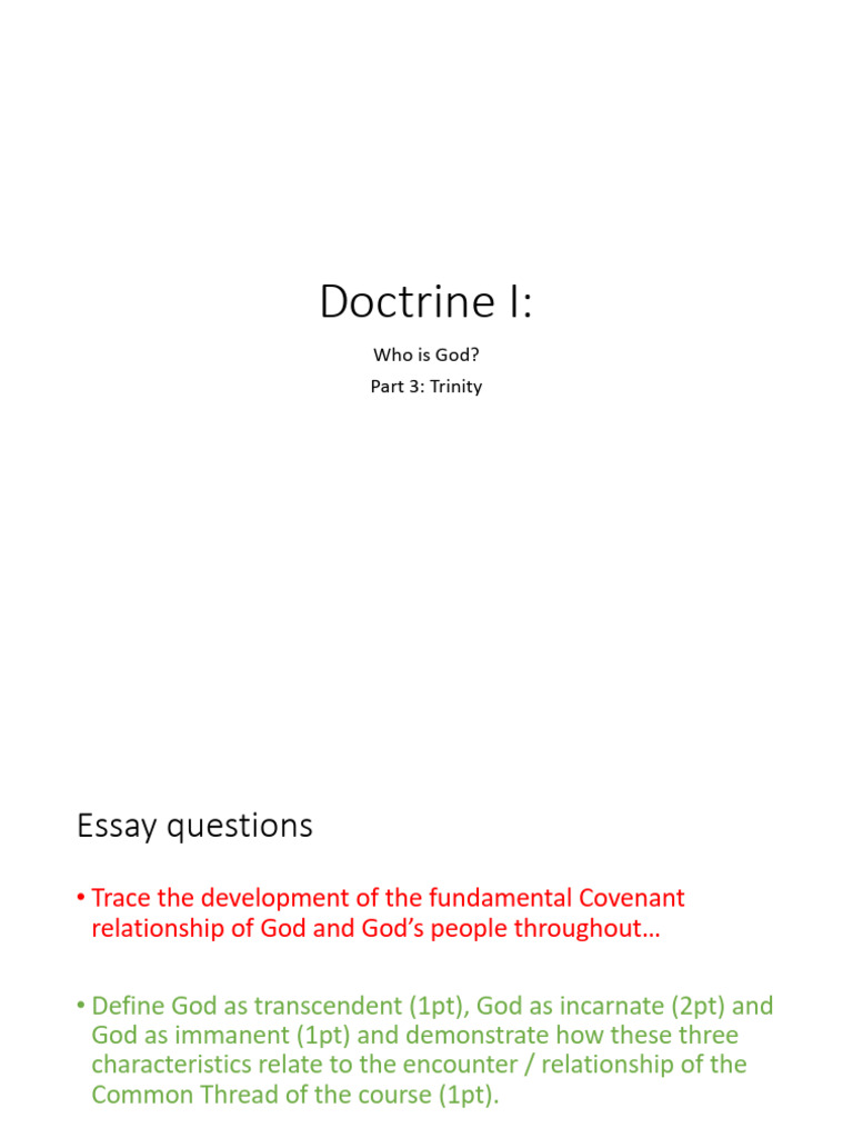 Doctrine Bible Powerpoint | PDF | Trinity | God