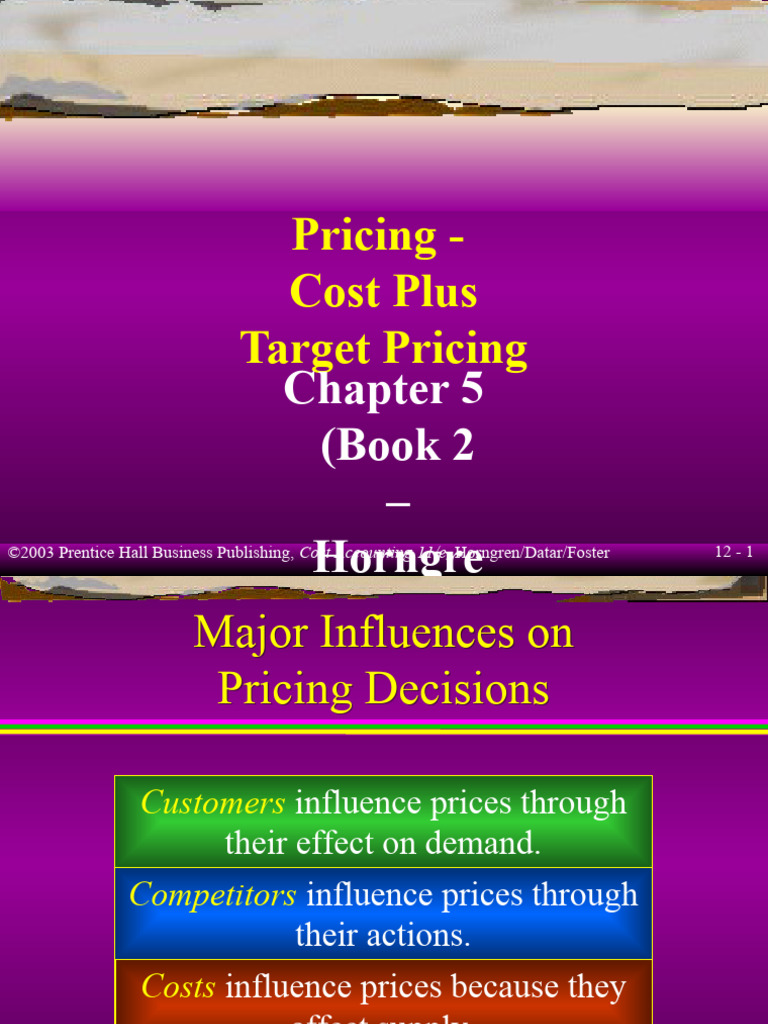 Cost + & Target Pricing | PDF