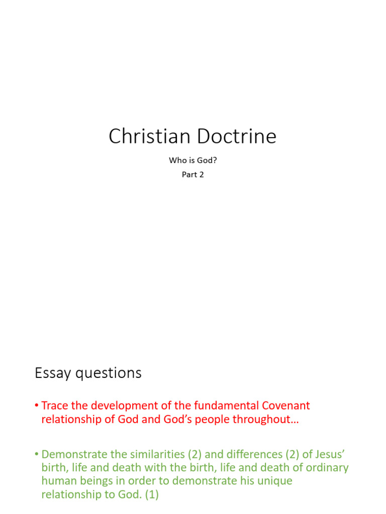 Understanding Christian Doctrine | PDF | Jesus | Mary, Mother Of Jesus