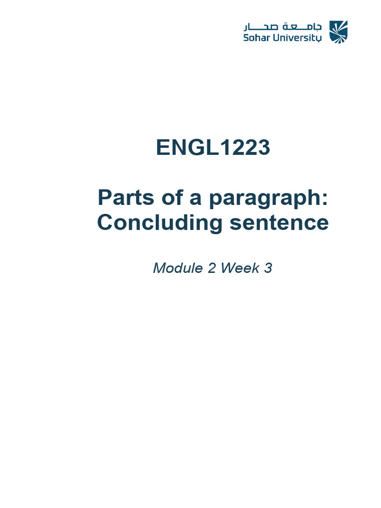 ENGL1223 Module 2 Week 3 - Practices Exercises 2 | PDF | Paragraph ...