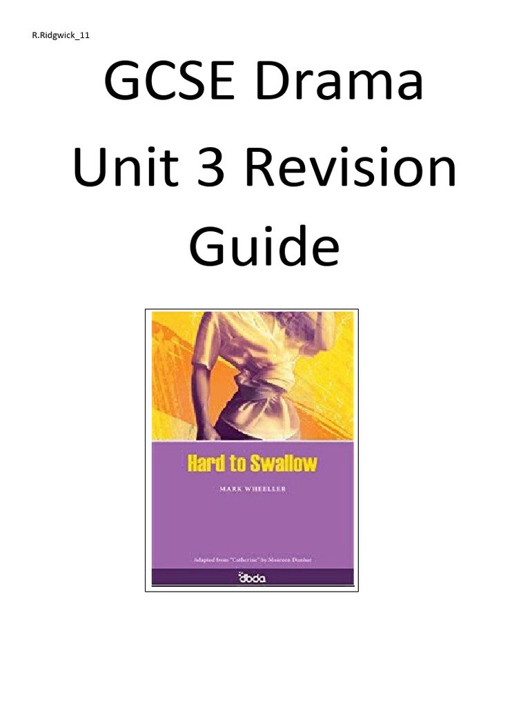 GCSE Drama Unit 3 Revision Guide | PDF | Actor | Performing Arts