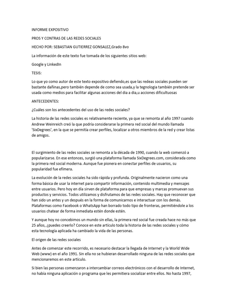 Informe Expositivo | PDF | Juegos y actividades