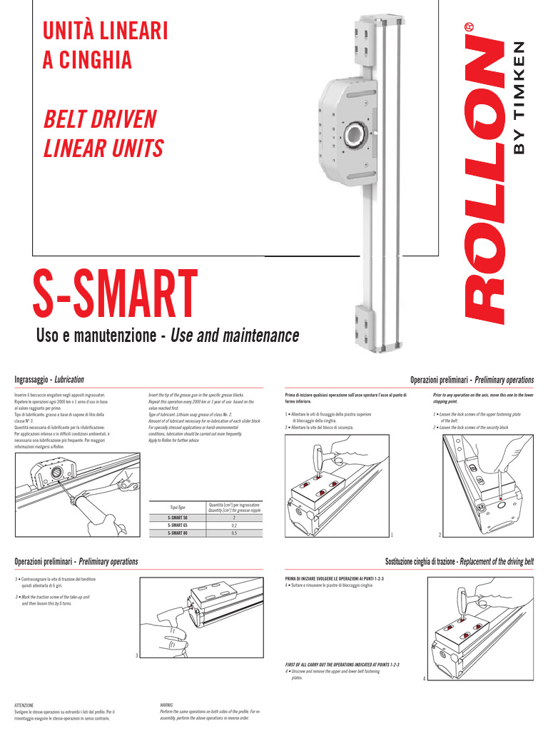 2018 Rollon Leaflet Maintenance S-Smart EN IT | PDF
