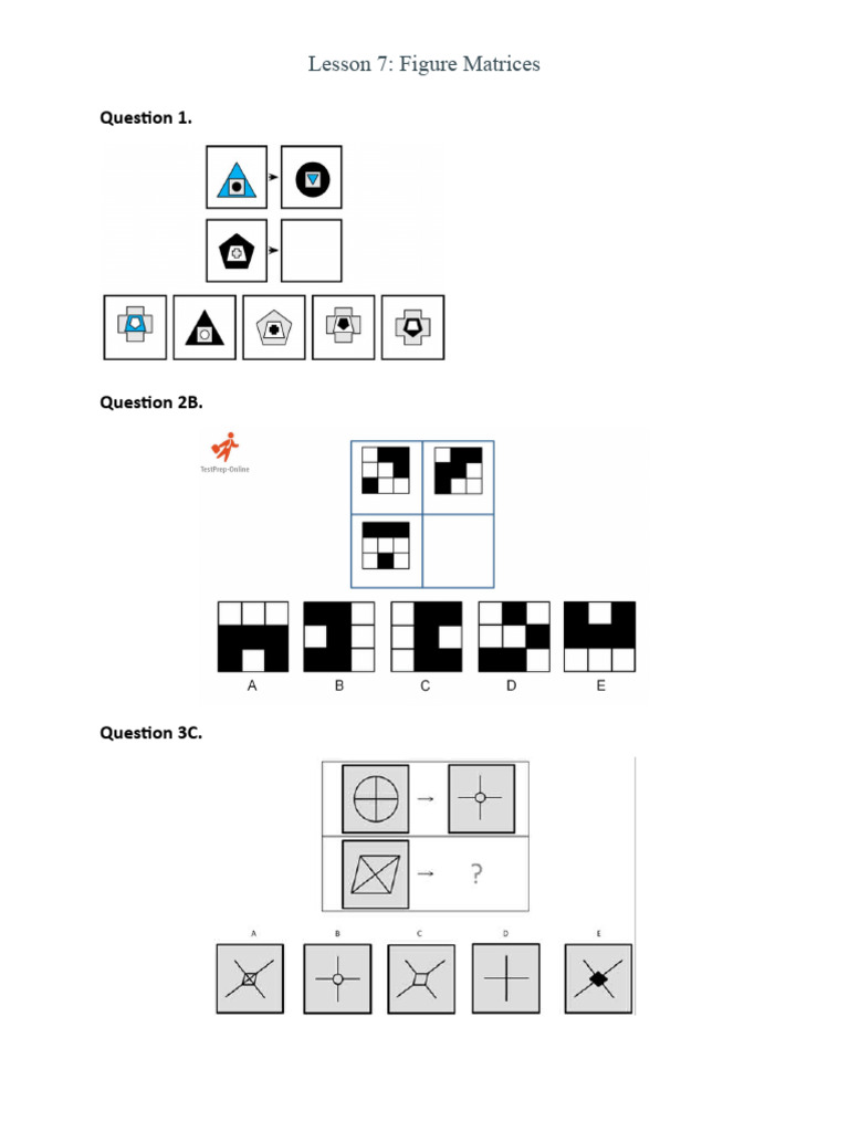 Lesson 7 Figure Matrices | PDF Lesson 7 Figure Matrices | PDF