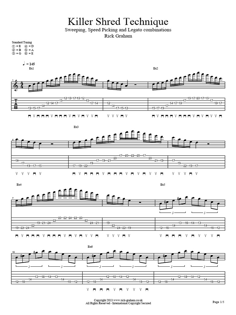 Killer Shred Technique Sweeping Speed Pi | PDF