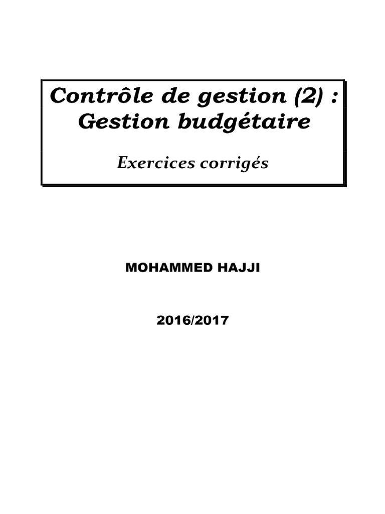 EXERCICE Gestion Budge - Taire (1) .Docx-1 - ILIDE - INFO Platform PDF Viewer | PDF