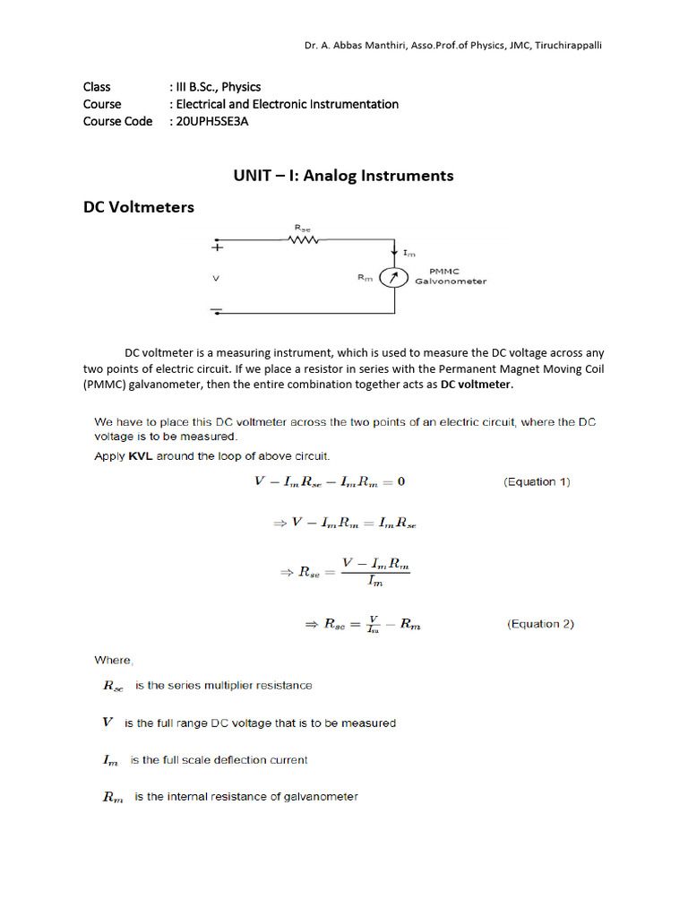 Electrical & Electronic Instrumentation | PDF | Amplifier | Rectifier