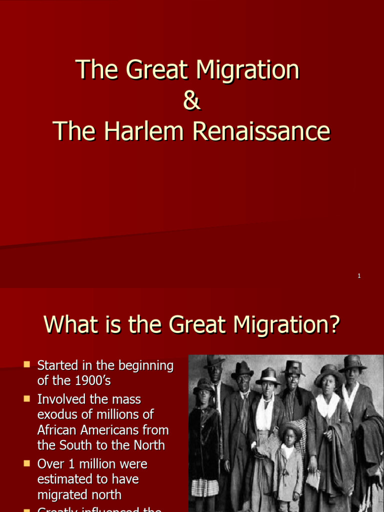 The Great Migration and Harlem Renaissance | PDF | Harlem Renaissance ...