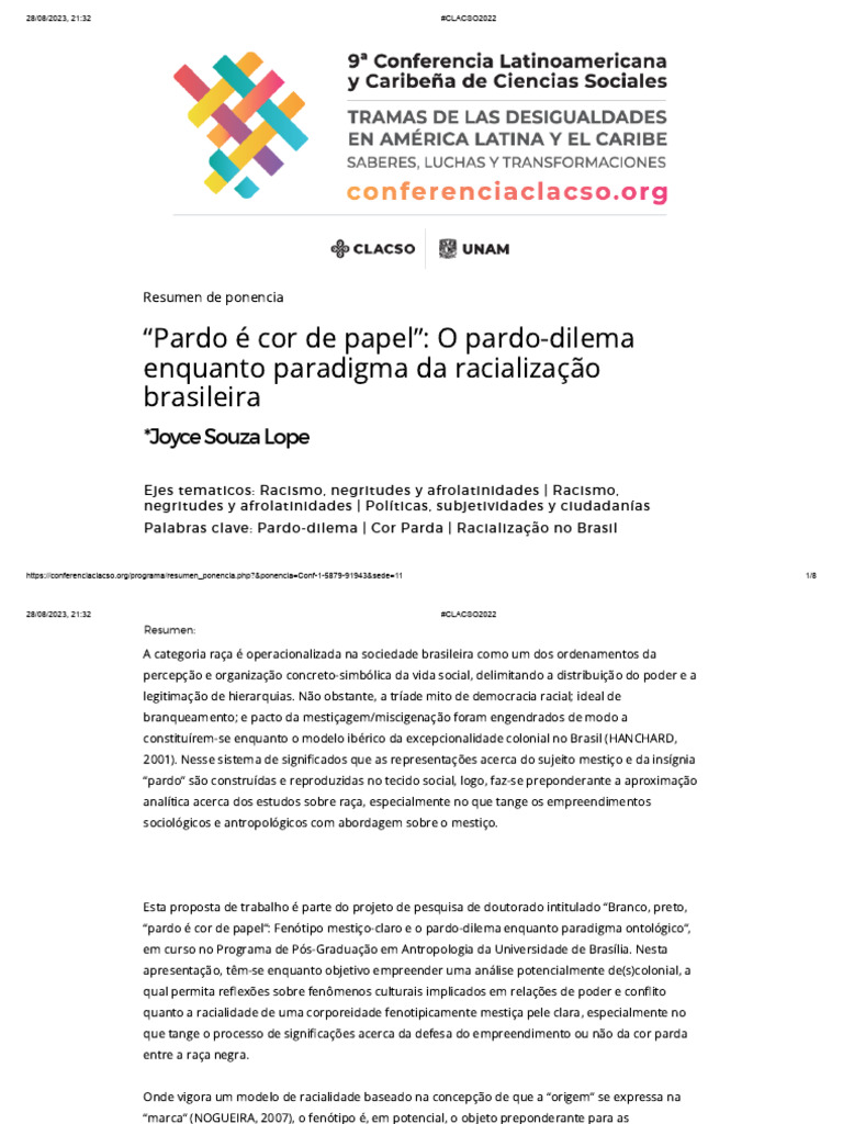 Sobre o Dilema Do Pardo | PDF