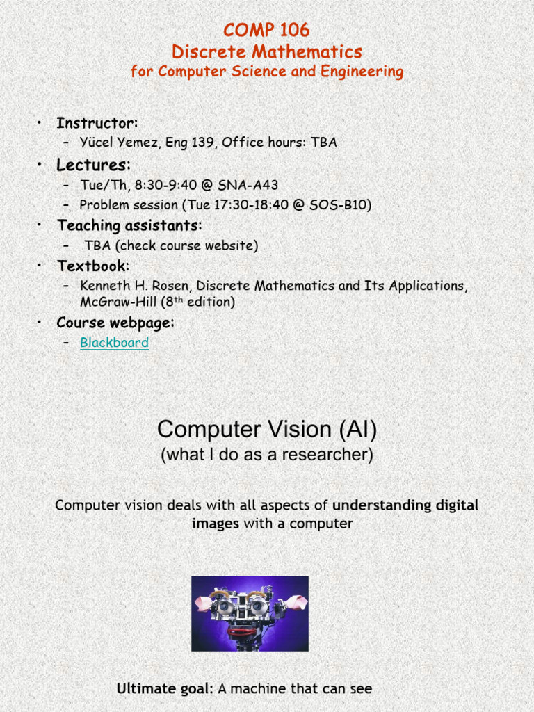 Discrete Math for CS Course Guide | PDF | Algorithms | Discrete Mathematics