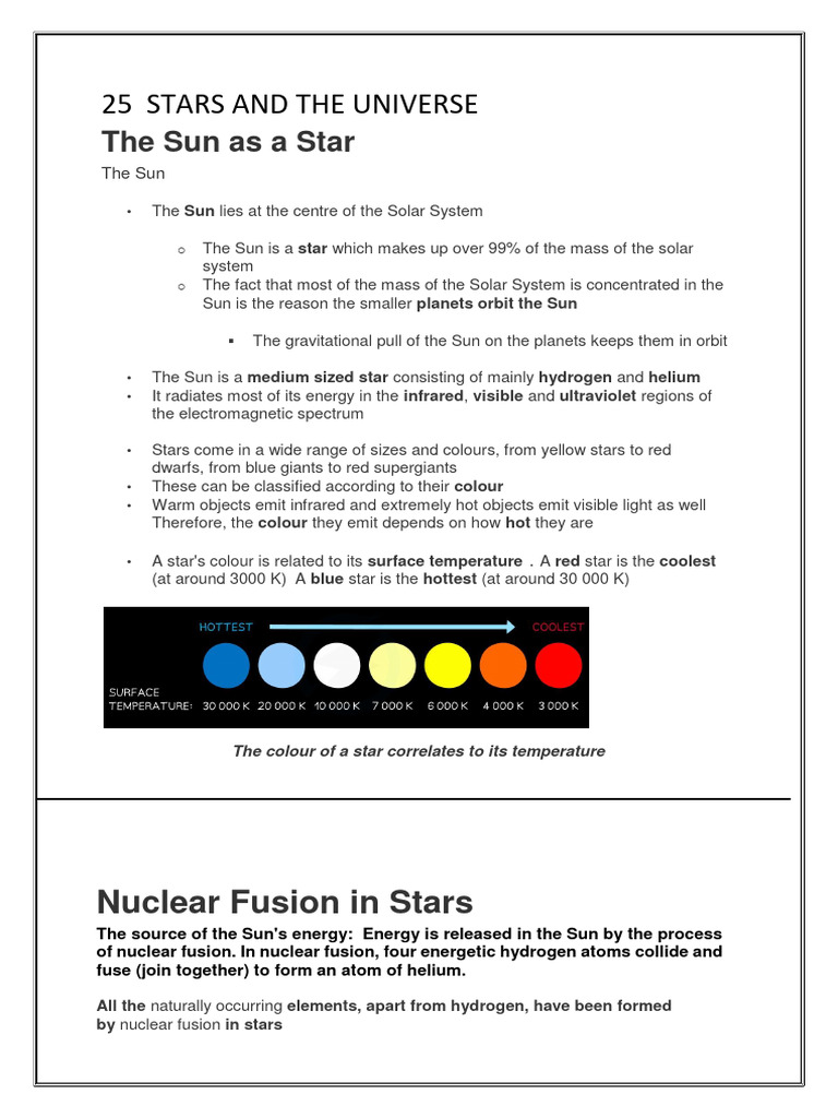 Universe Physics IGCSE | PDF | Stars | Redshift