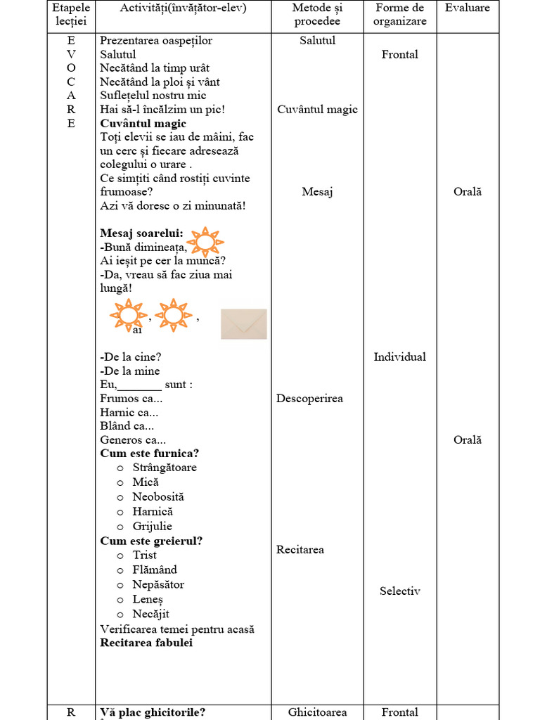 Textul Marinimie Clasa 1 | PDF