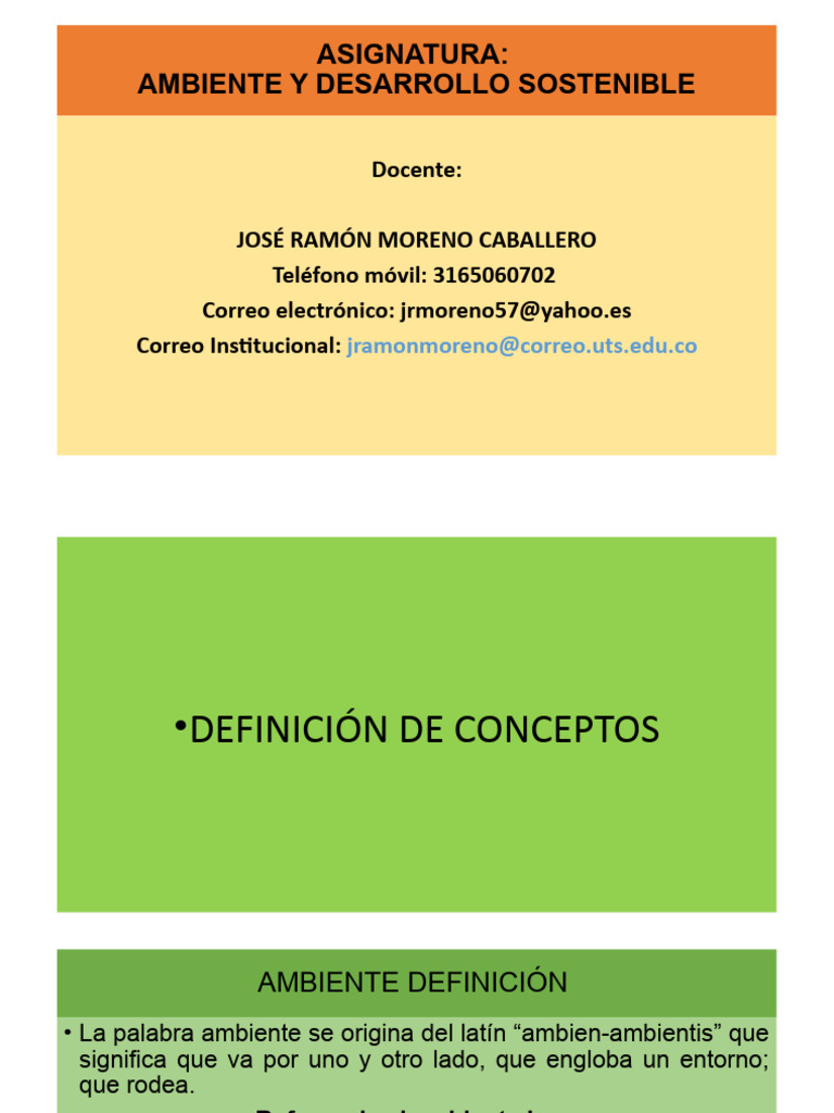 Definición de Conceptos Ambiente y Desarrollo | PDF | Desarrollo sostenible | Sustentabilidad
