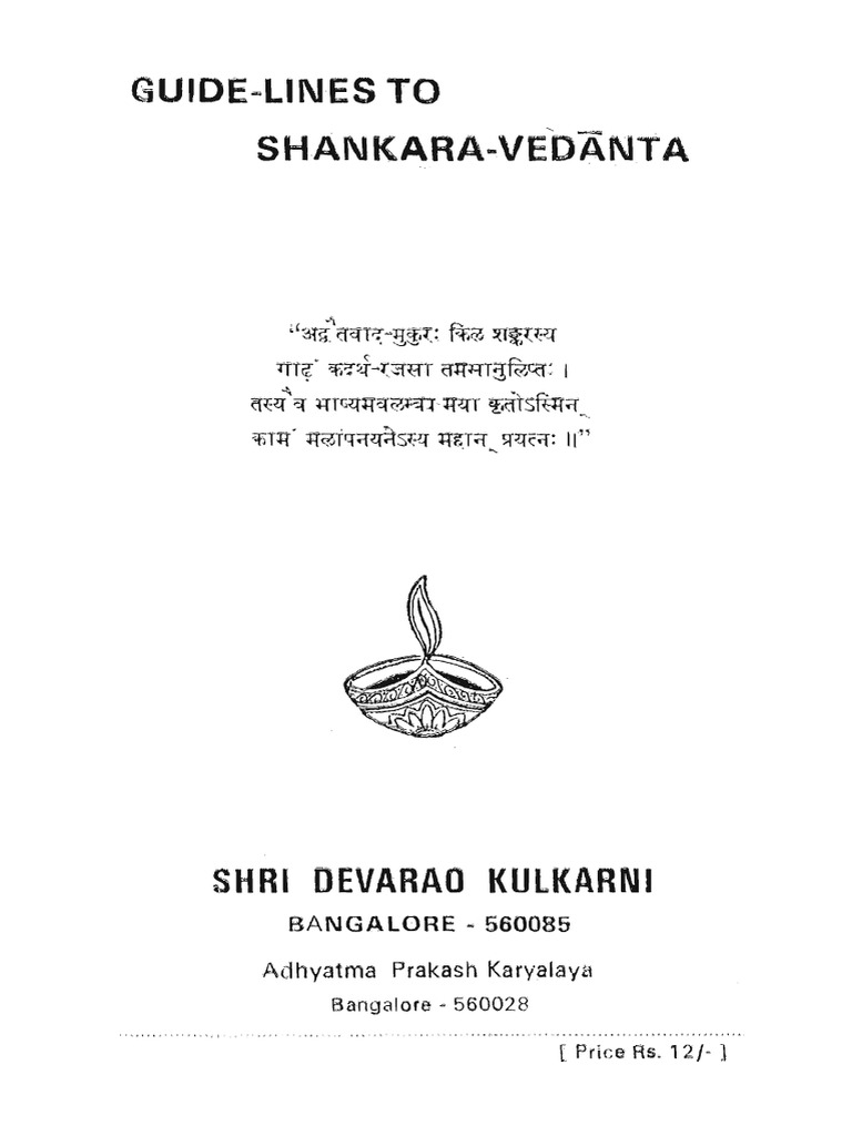Guide Lines To Shankara Vedānta | PDF