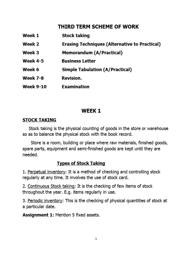 Jss 3 Business Studies 3rd Term Note | Download Free PDF | Typewriter ...