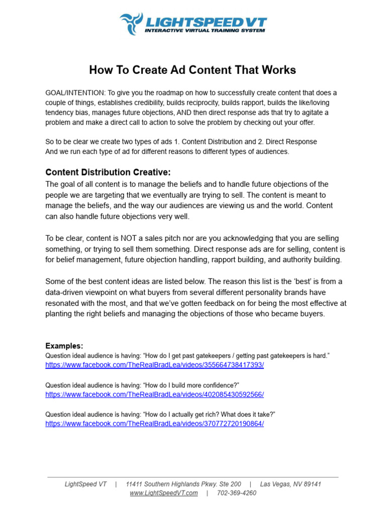 How To Create Ad Content That Works | PDF | Business