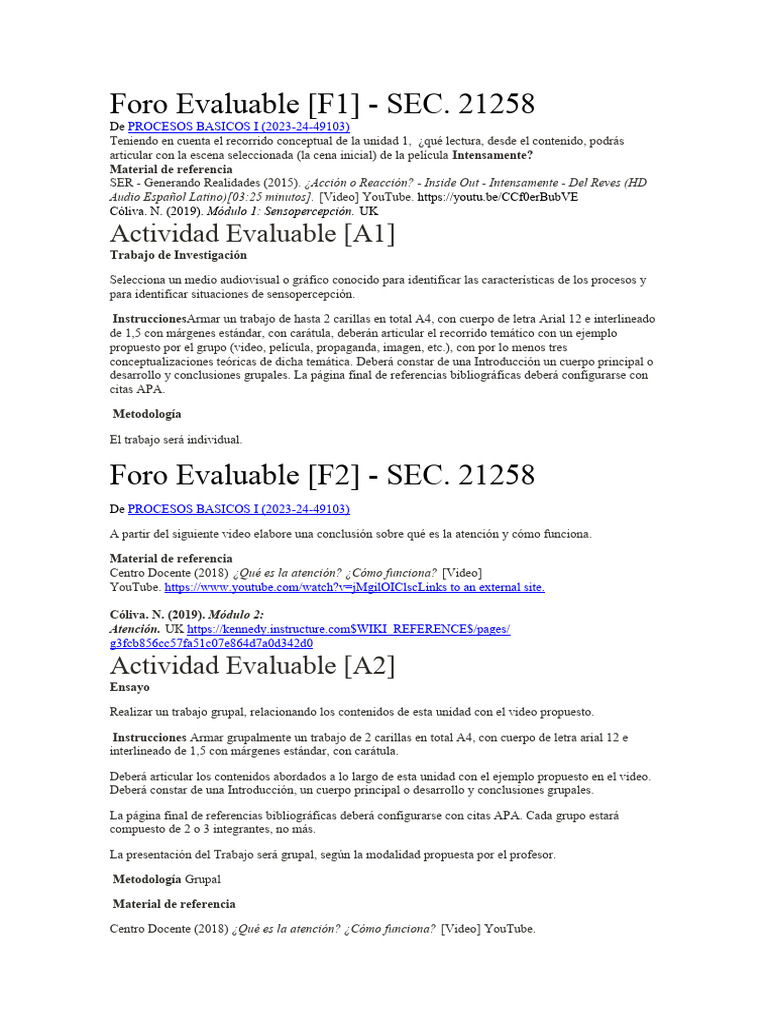 Procesos Básicos I | PDF