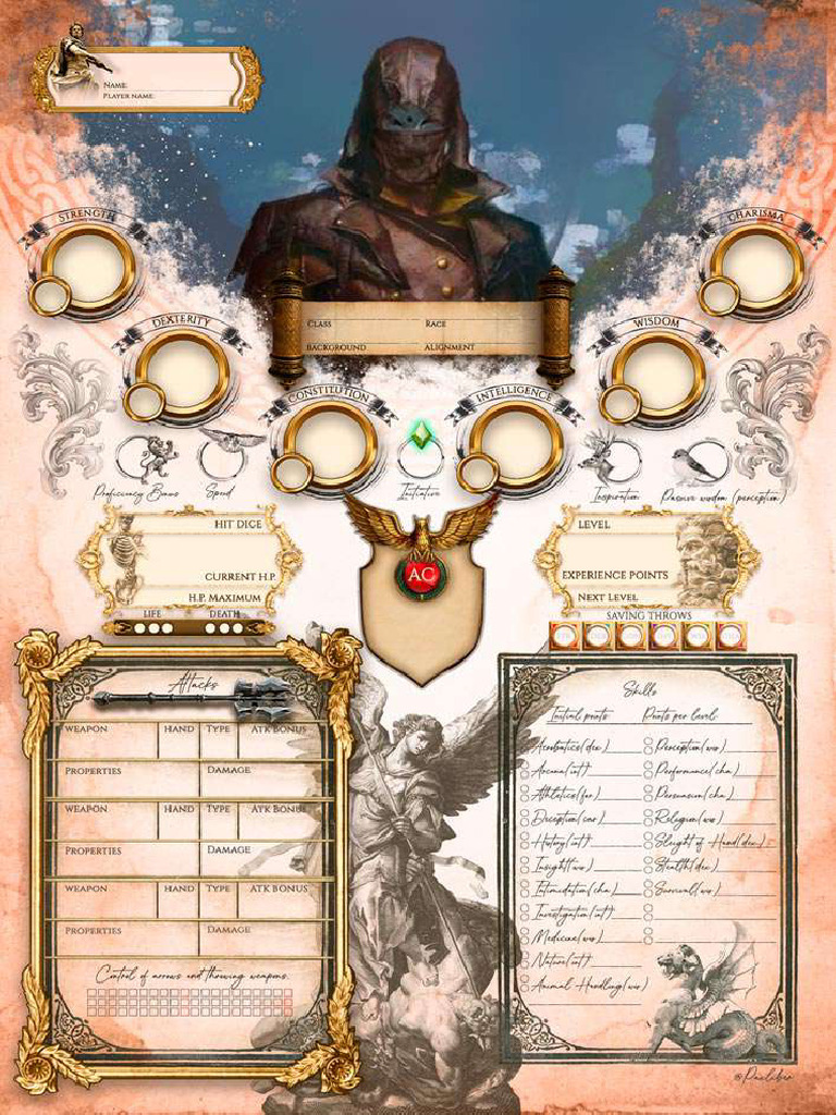 English DND Character Sheet by Paxliber Deutz79 | PDF