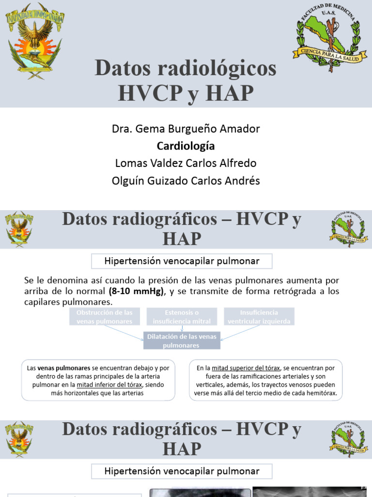 Datos Radiográficos (HVCP y HAP) | Descargar gratis PDF | Vena | Pulmón
