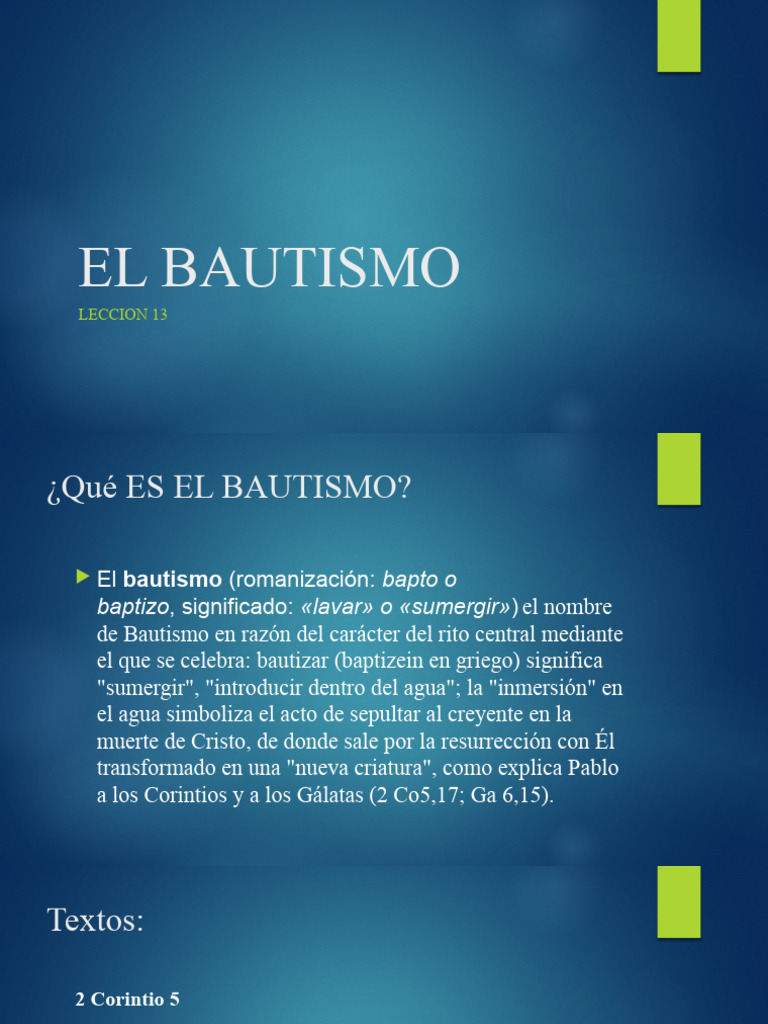 EL BAUTISMO | PDF | Bautismo | Jesús