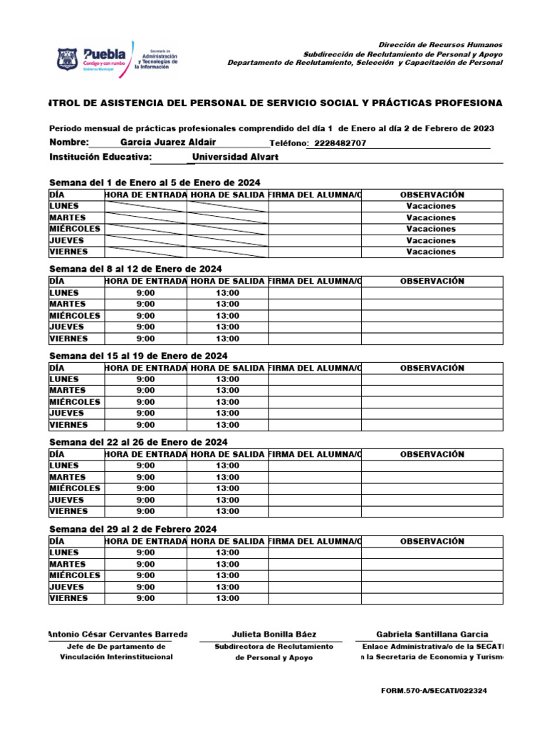 2.0 Form.570-A Secati 022324 Control de Asistencia - Prácticas ...