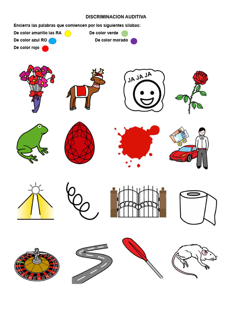 Actividades Fonema R y Frases Fonema S | PDF | Estudios de idiomas ...