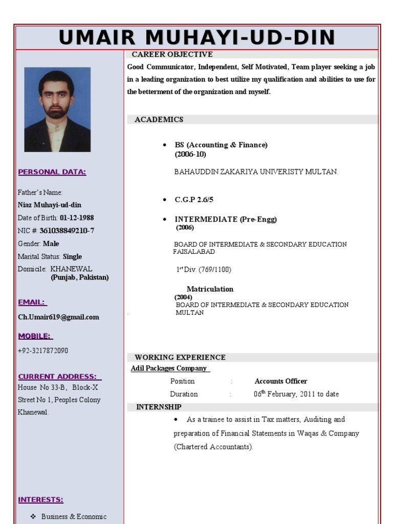 Umair CV | PDF