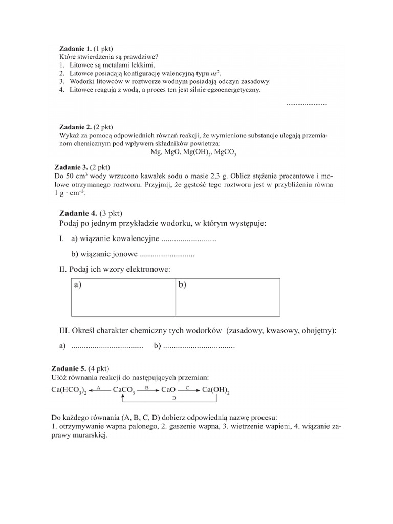 Zadania Blok S 2 | PDF