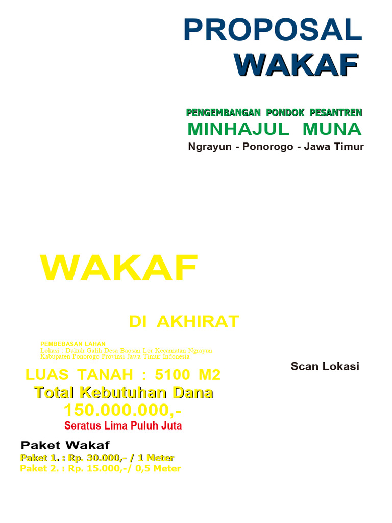 Proposal Wakaf Fix TTD Stmpel | PDF