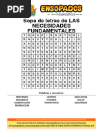 Sopa de Letras: Cuidado del Medio Ambiente | PDF