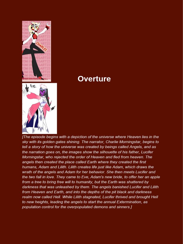 Genderbend Hazbin Hotel - Overture | PDF