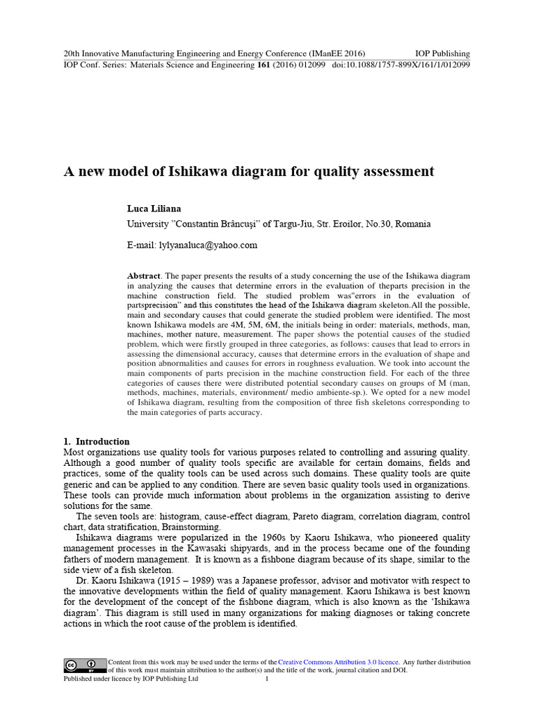 A New Model of Ishikawa Diagra | Download Free PDF | Engineering ...