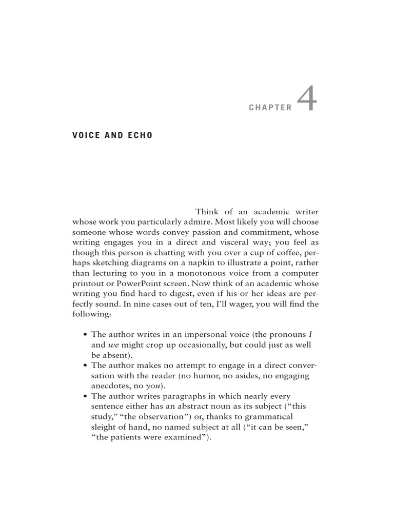 Chapter 4 - Stylish Academic Writing | PDF | Narration | Theory