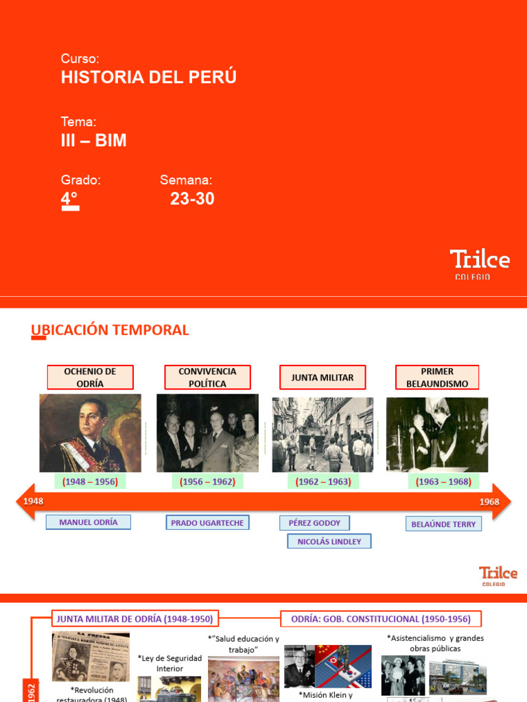Historia del Perú: Odría a Velasco | PDF